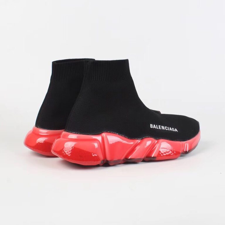 Balenciaga Speed Trainers in Black/red - AlimorLuxury