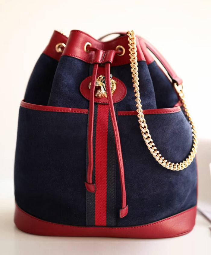 Gucci Rajah medium bucket bag Dark Blue - Replica Bags and Shoes online ...