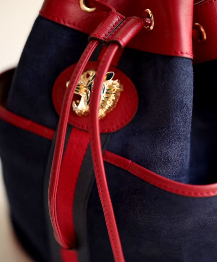 Gucci Rajah medium bucket bag Dark Blue - AlimorLuxury