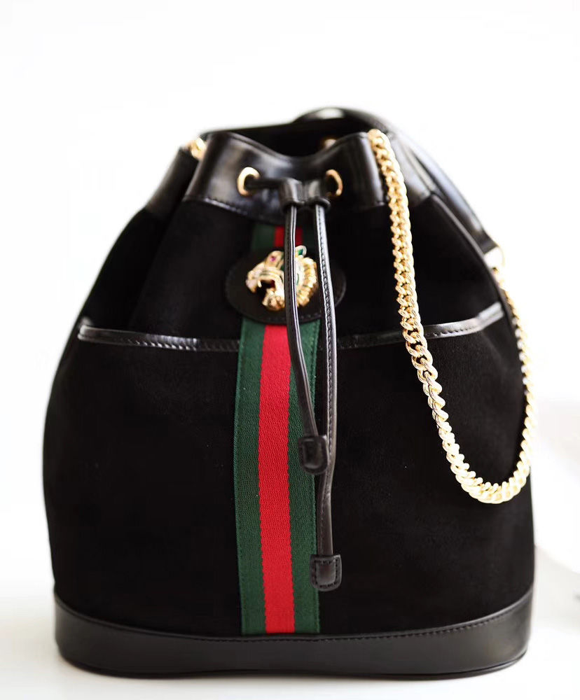 Gucci Rajah medium bucket bag Black - Replica Bags and Shoes online ...