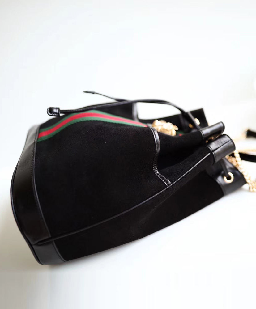 Gucci Rajah medium bucket bag Black - AlimorLuxury