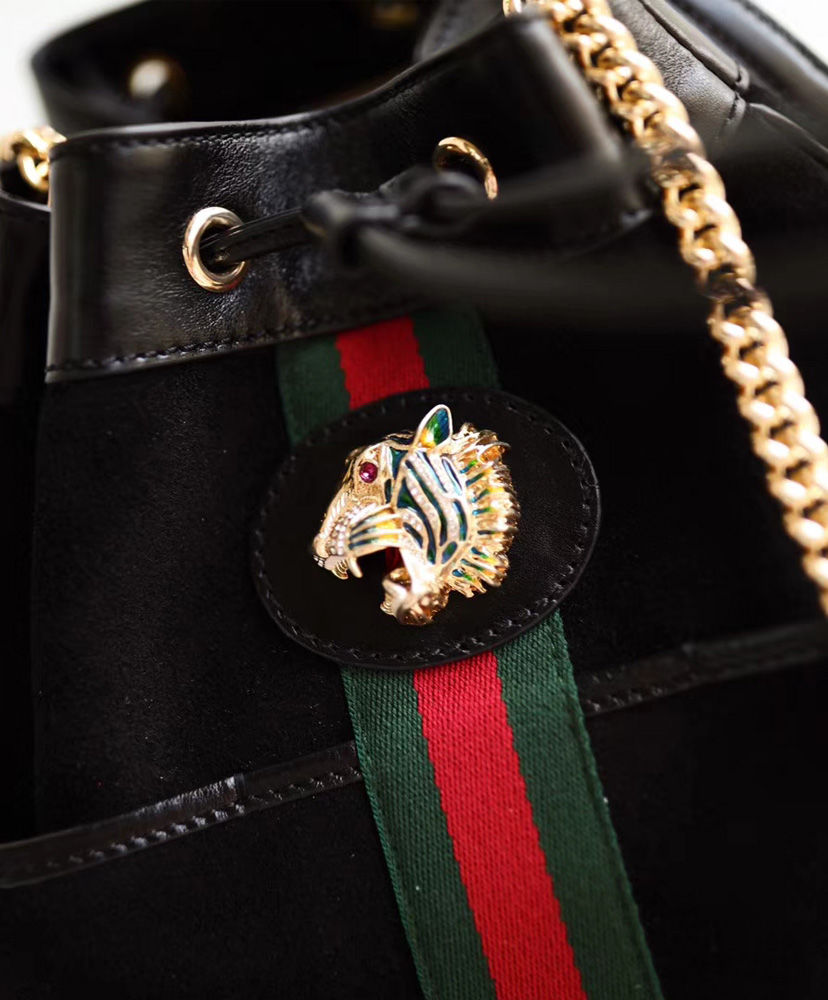 Gucci Rajah medium bucket bag Black - AlimorLuxury