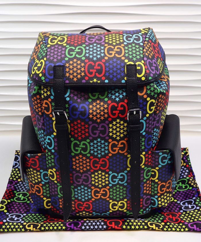 Gucci Medium GG Psychedelic backpack Black - Replica Bags and Shoes ...