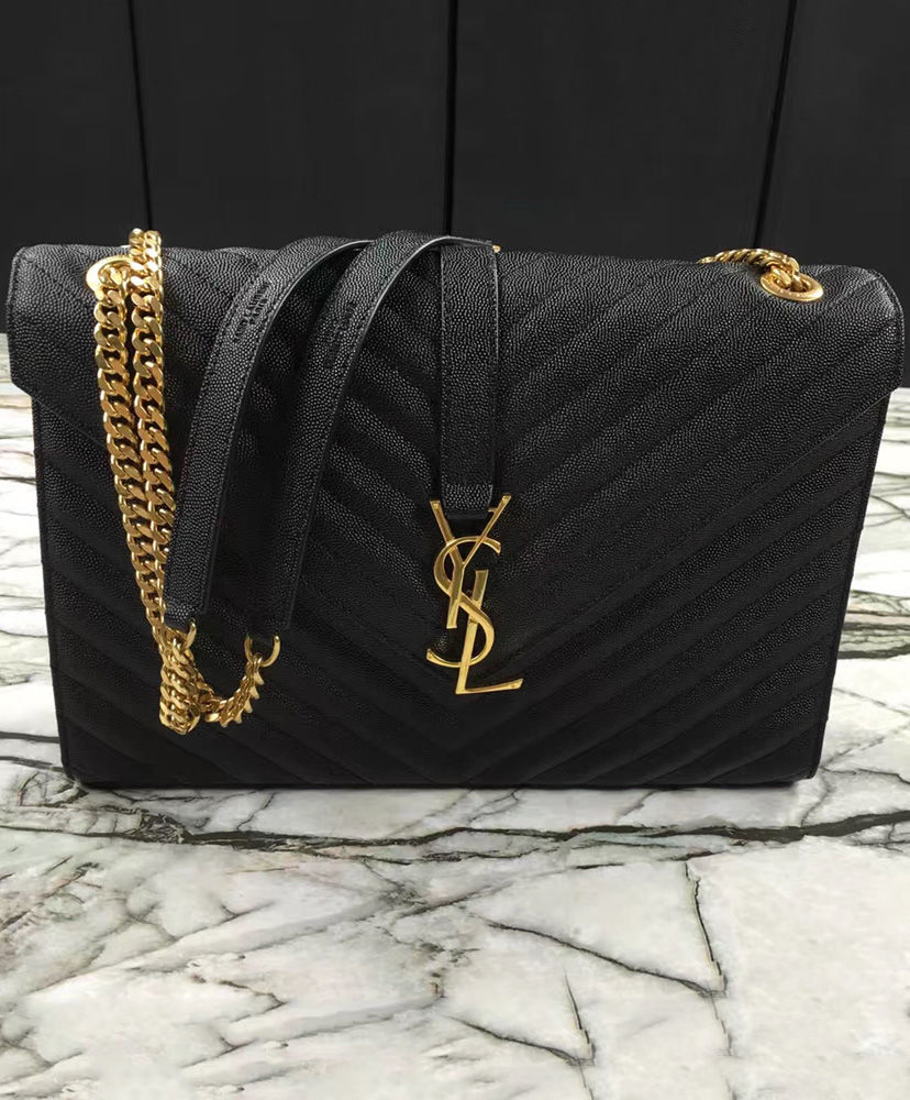 YSL Large Monogram Satchel Black - Replica Bags and Shoes online Store ...