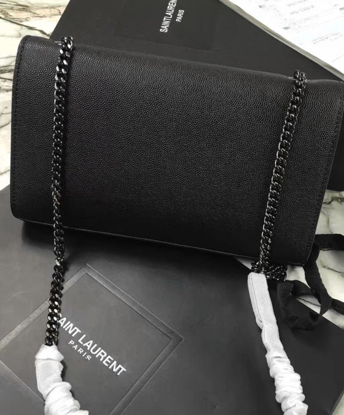 YSL Classic Medium KATE MONOGRAM SAINT LAURENT Satchel Black - AlimorLuxury