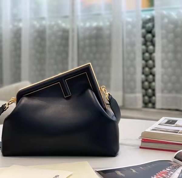 Fendi First Medium Dark Brown leather Bag - AlimorLuxury