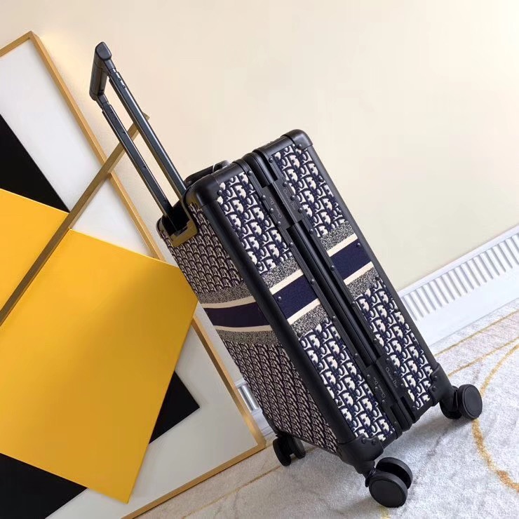 CHRISTIAN DIOR OBLIQUE TROLLEY DIORTRAVEL SUITCASE - AlimorLuxury