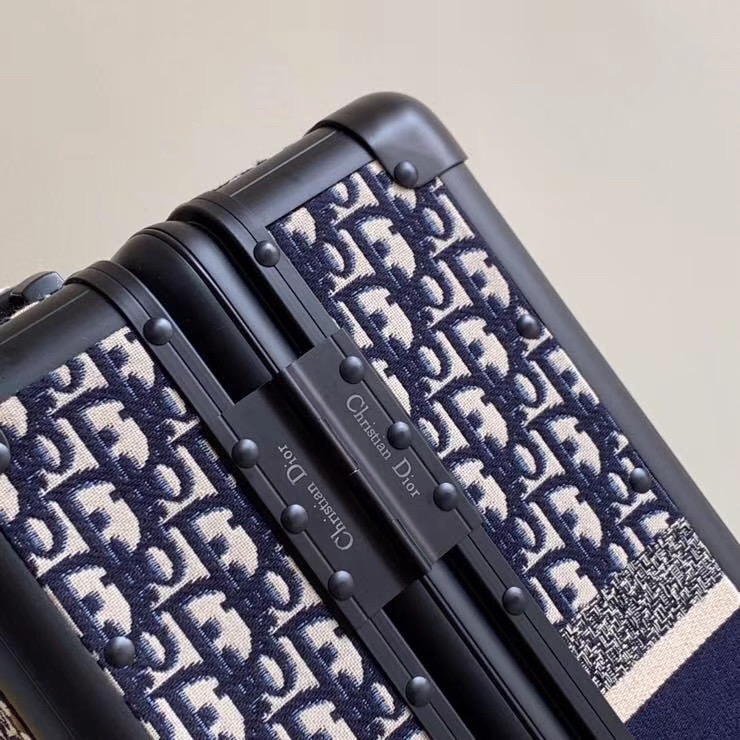 CHRISTIAN DIOR OBLIQUE TROLLEY DIORTRAVEL SUITCASE - AlimorLuxury