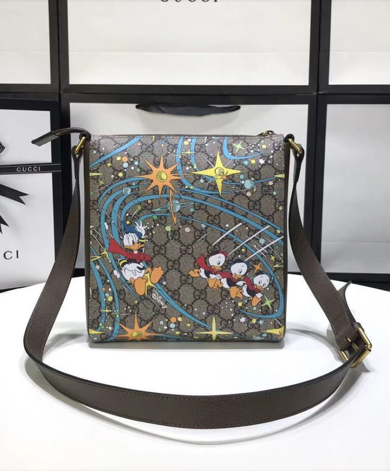 Gucci x Disney Donald Duck messenger bag Dark Coffee - AlimorLuxury