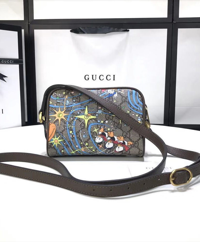 Gucci x Disney Donald Duck mini shoulder bag Dark Coffee - Replica Bags ...