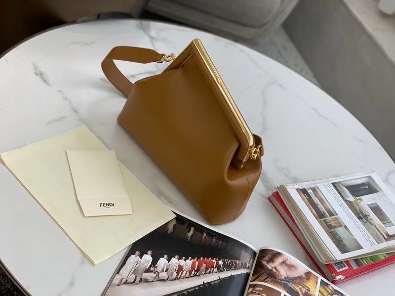 Fendi First Medium Brown leather Purse - AlimorLuxury