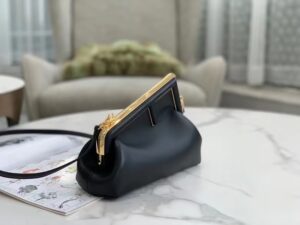 Fendi First Small Black leather Purse - AlimorLuxury