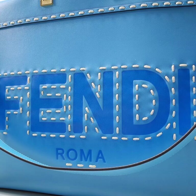 Fendi Sunshine Medium Blue shopper Bag - AlimorLuxury