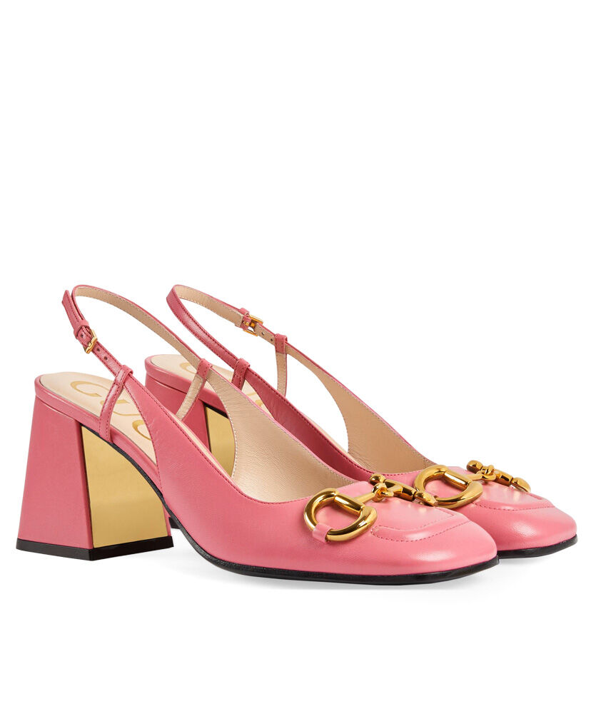 Gucci Women's Ladies Horsebit Back Lace-up Mid-heel Pumps 643892 ...