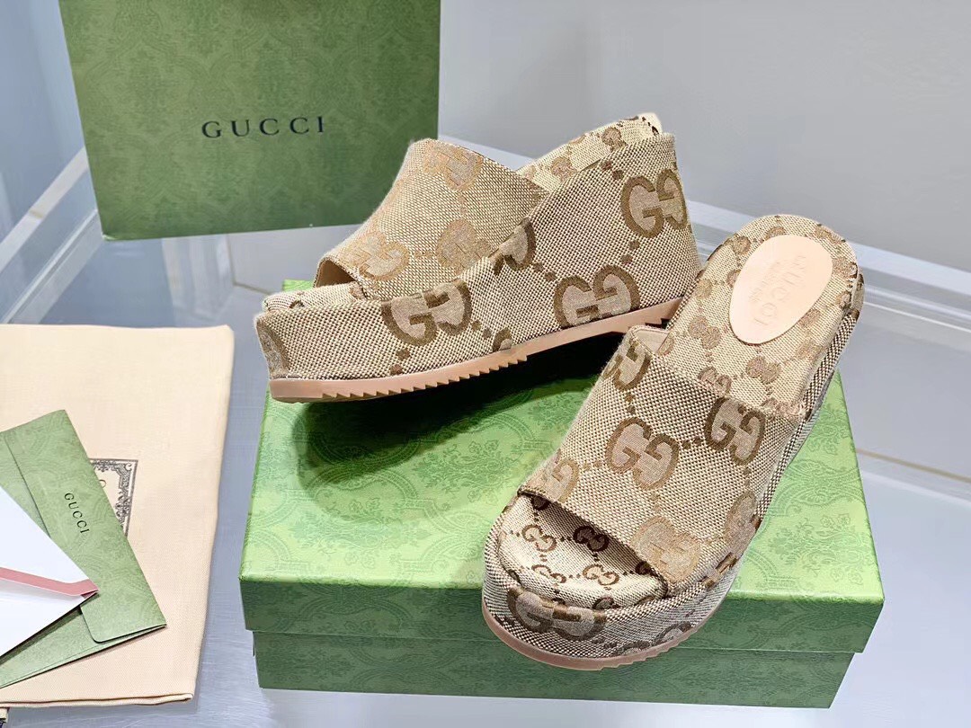 Gucci Canvas Slide Sandal Women's - Replica Bags and Shoes online Store ...
