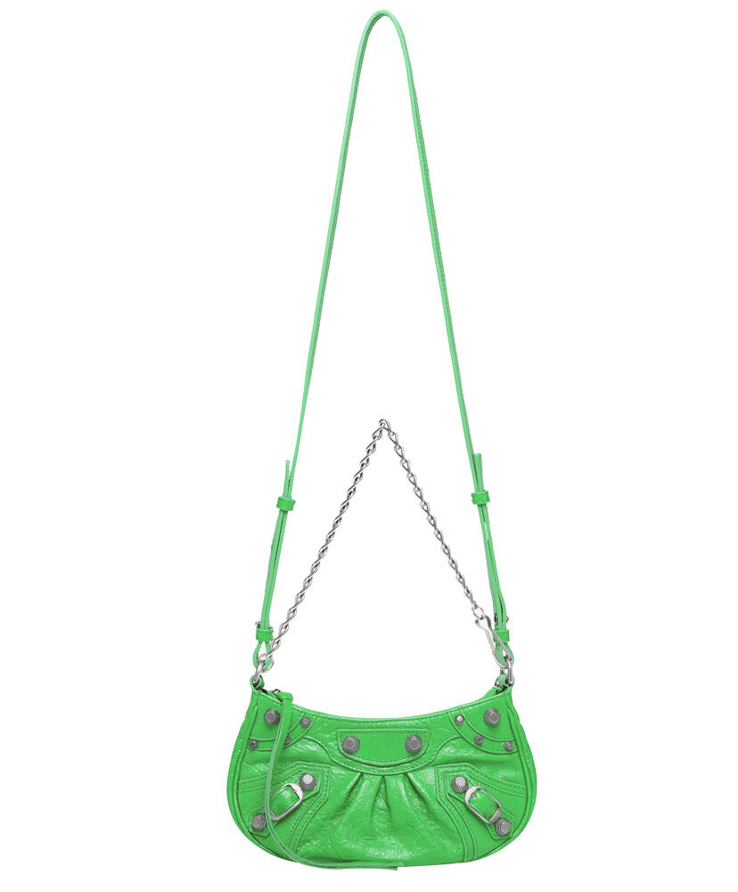 Balenciaga Le Cagole Mini Purse With Chain Metallized - Replica Bags ...