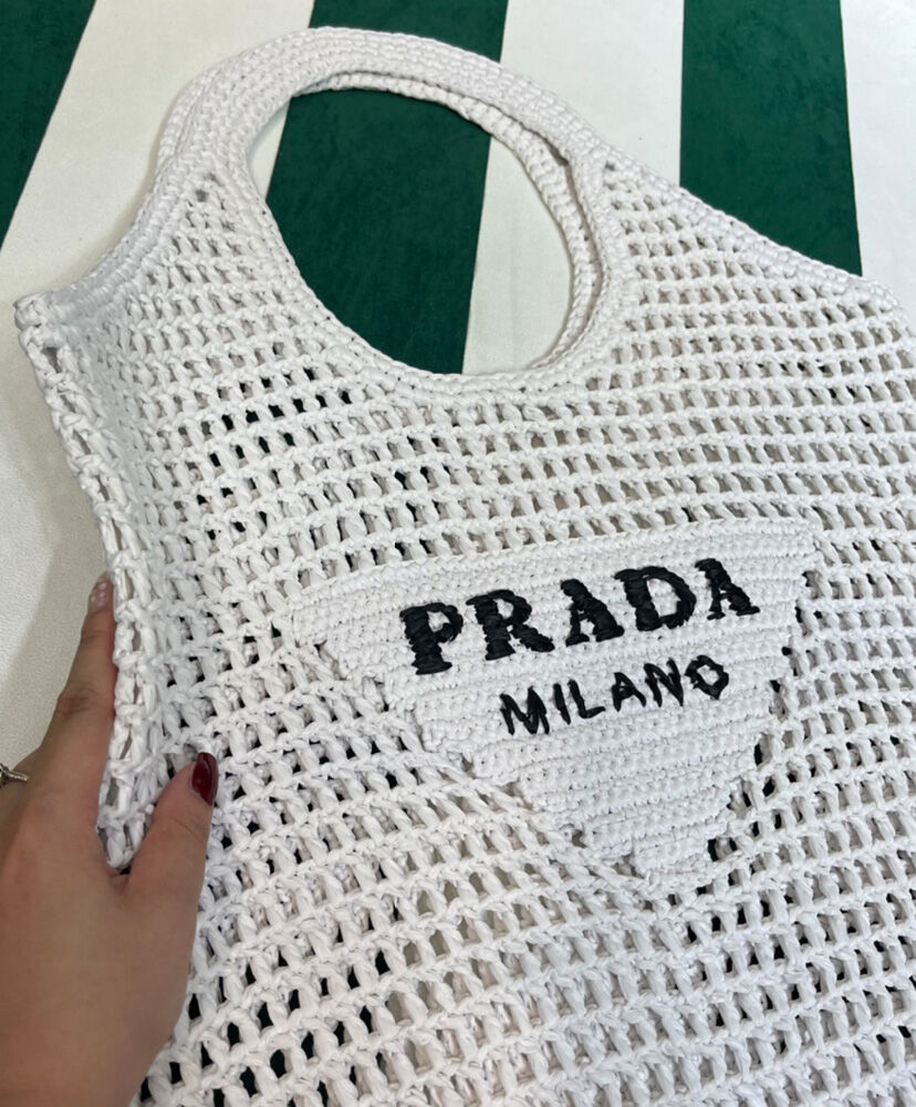 Prada Raffia Tote Bag - AlimorLuxury