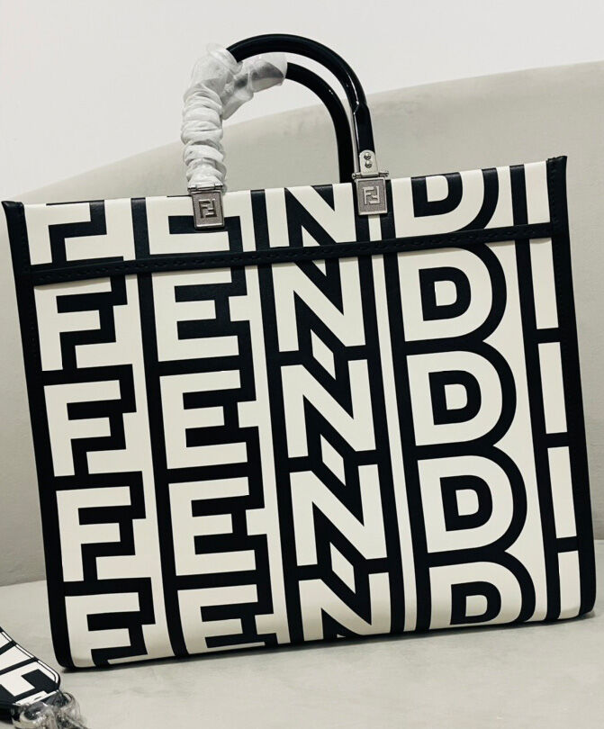 Fendi Sunshine Medium Two-tone printed leather Fendi Roma Capsule ...