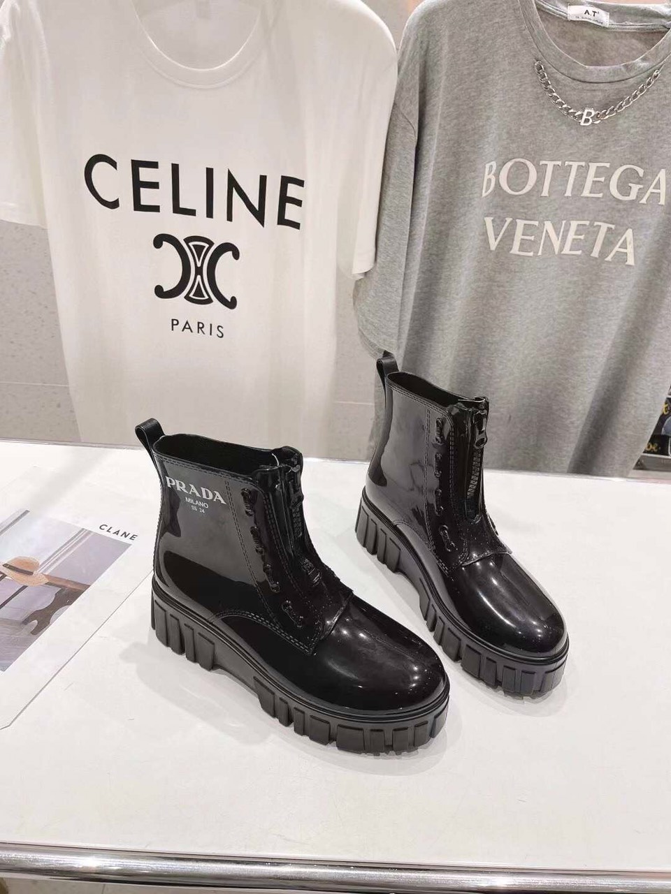 Prada PVC Rain Ankle Women's Boot - Replica Bags and Shoes online Store ...