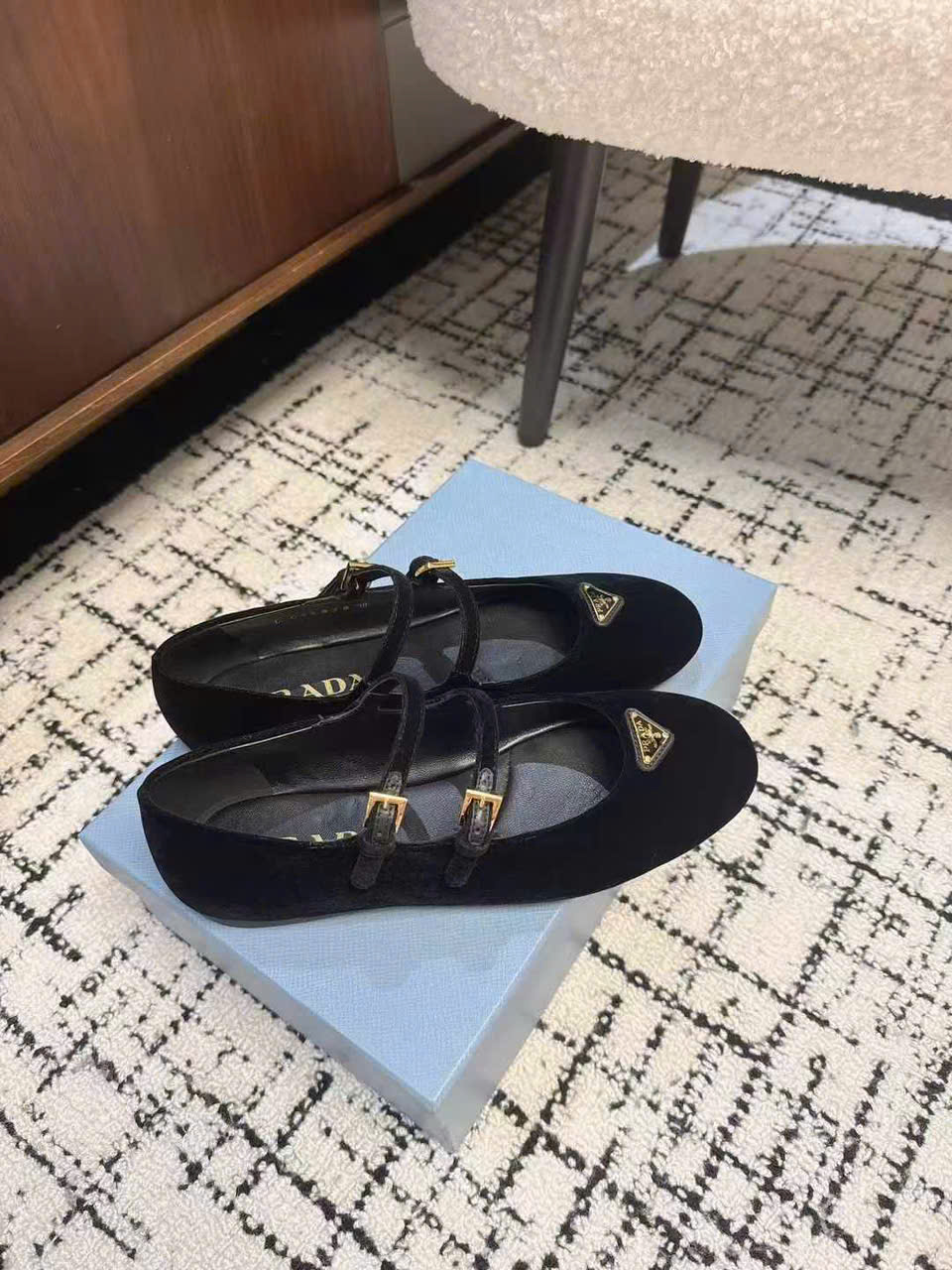 Prada Ballet Triengle Logo Women's Shoes - Replica Bags and Shoes ...