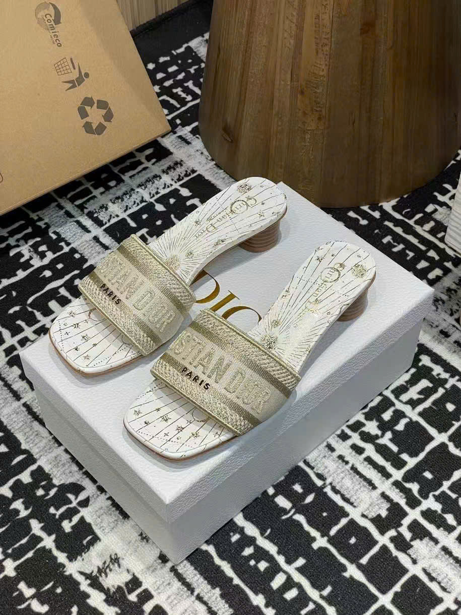 Christian Dior D-Way Papillon Slides 3.5cm - Replica Bags and Shoes ...